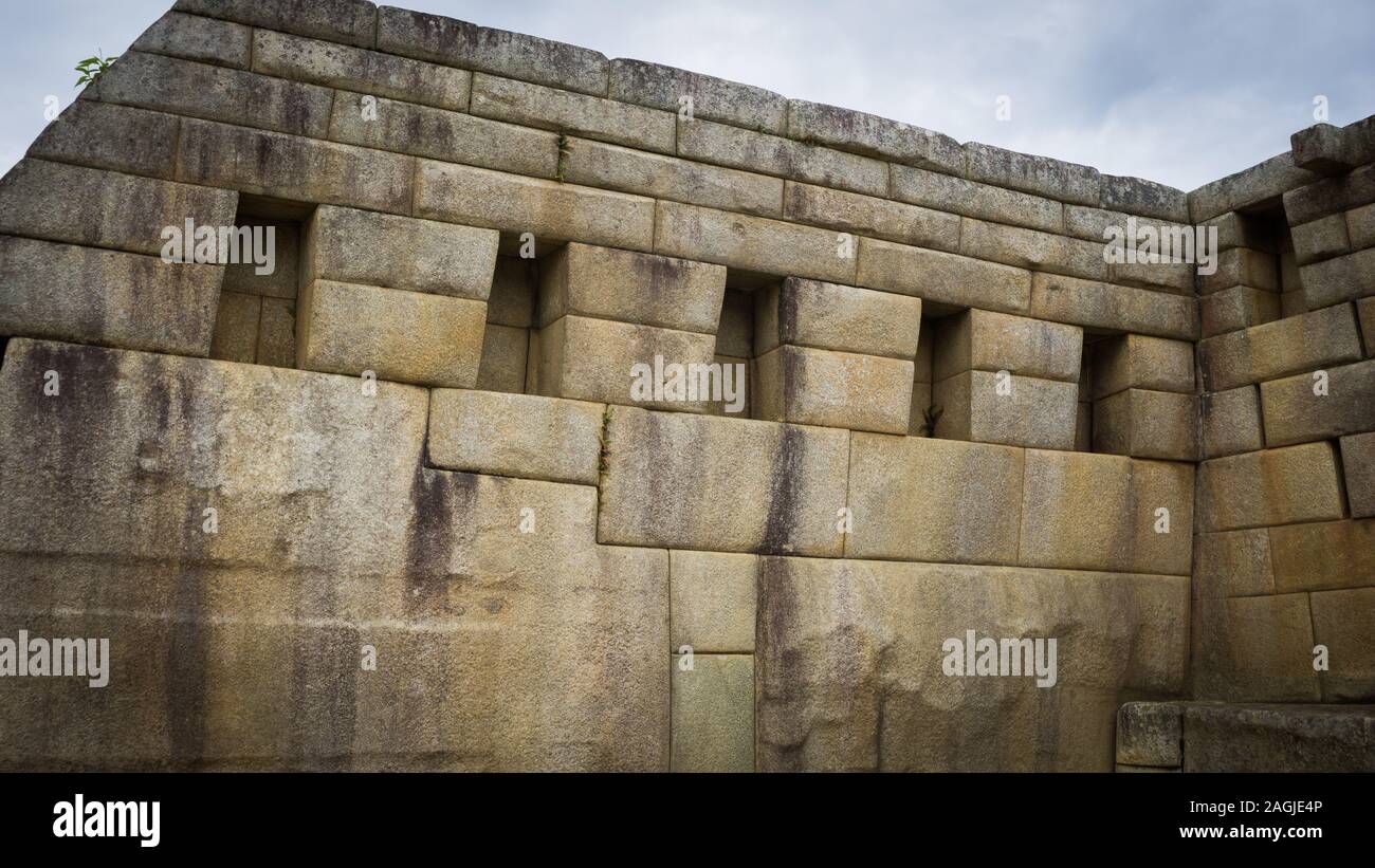 Sacred Square, from the city of Machu Picchu, Cusco, Peru Stock Photo ...