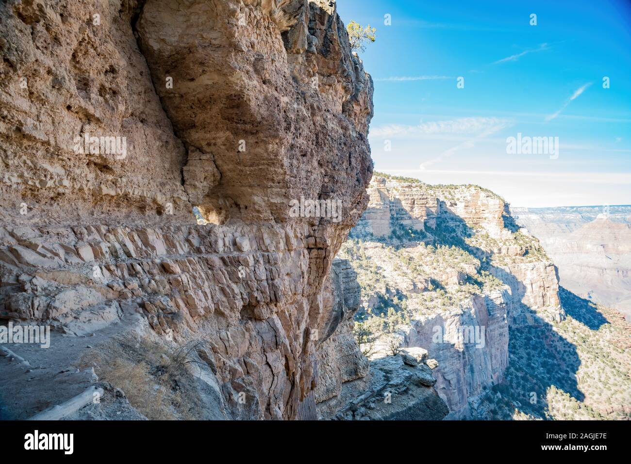 Beautiful landscape of the Bright Angel Trail, Grand Canyon National ...