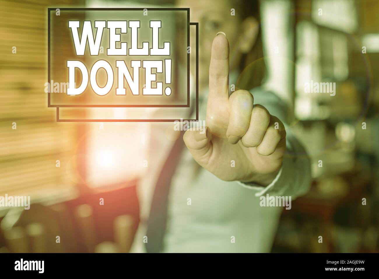 Writing note showing Well Done. Business concept for used praising ...