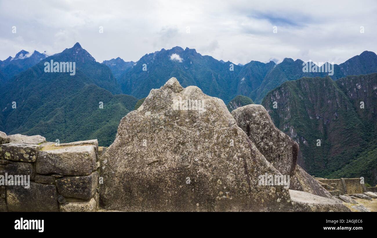 Sacred Rock, an important piece of Inca culture, located in the north ...
