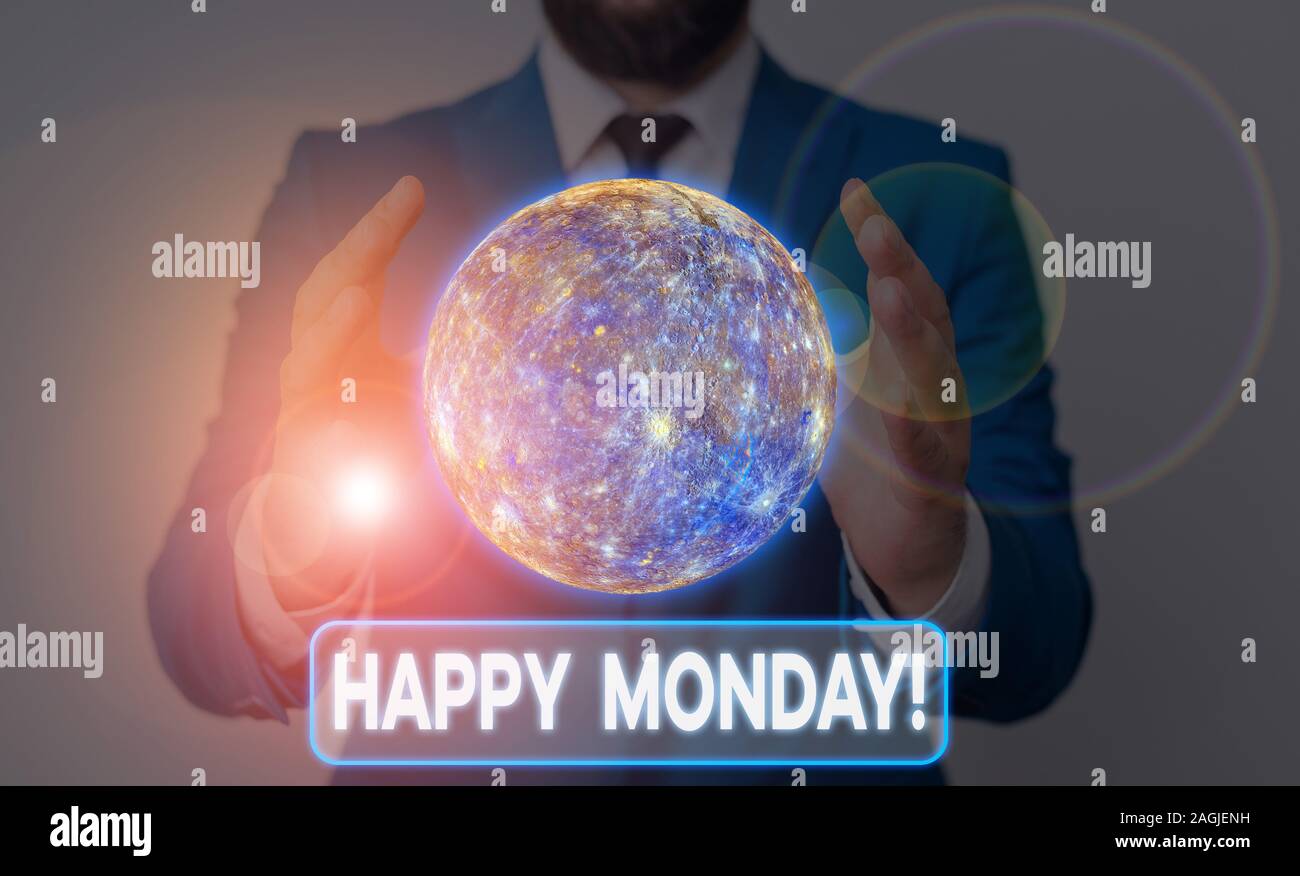 Conceptual hand writing showing Happy Monday. Concept meaning telling ...