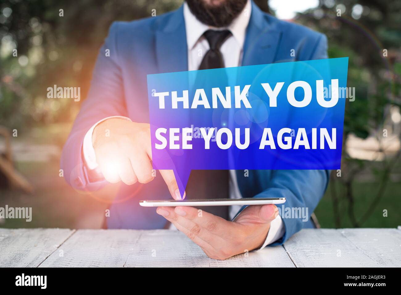 Text sign showing Thank You See You Again. Business photo showcasing ...