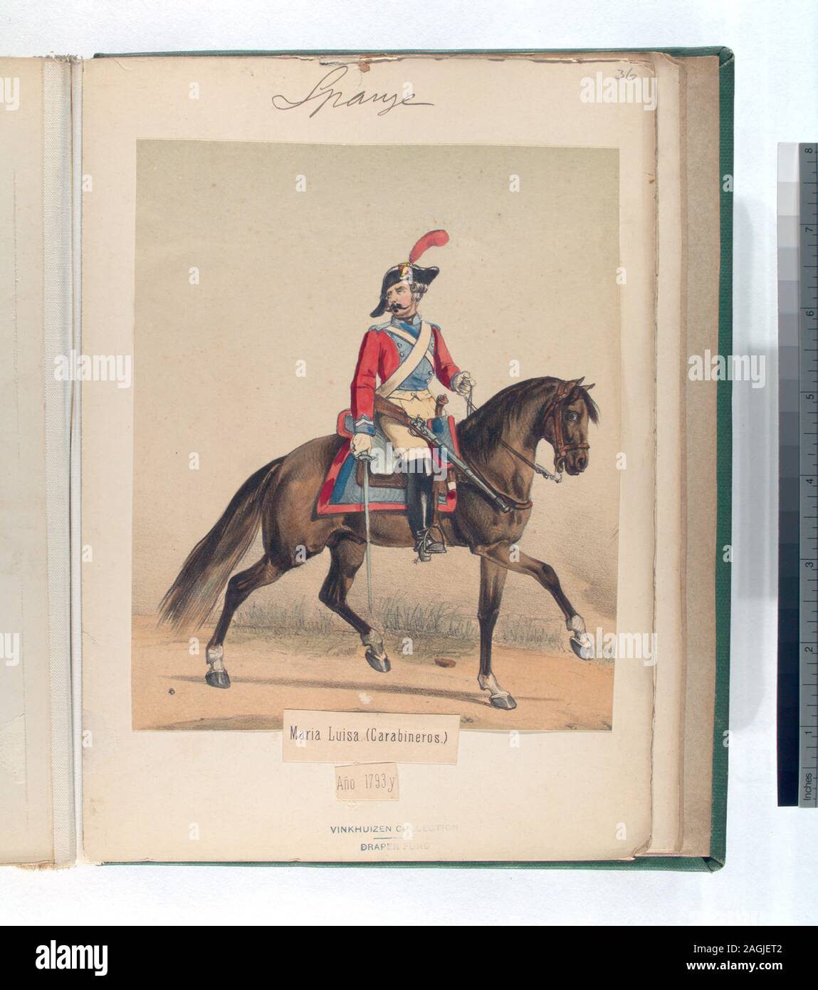Draper Fund; Maria Luisa. (Carabineros.) (Año 1793 Stock Photo - Alamy