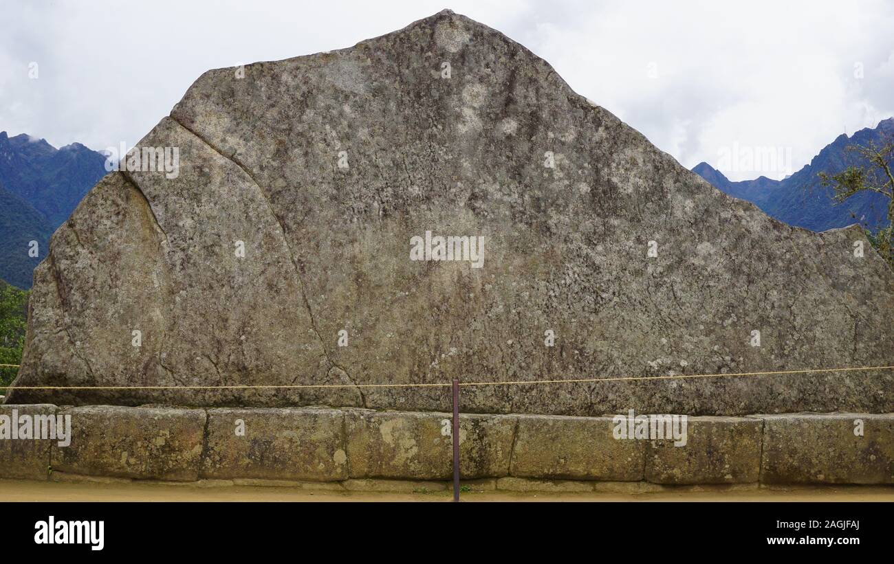 Sacred Rock, an important piece of Inca culture, located in the north ...