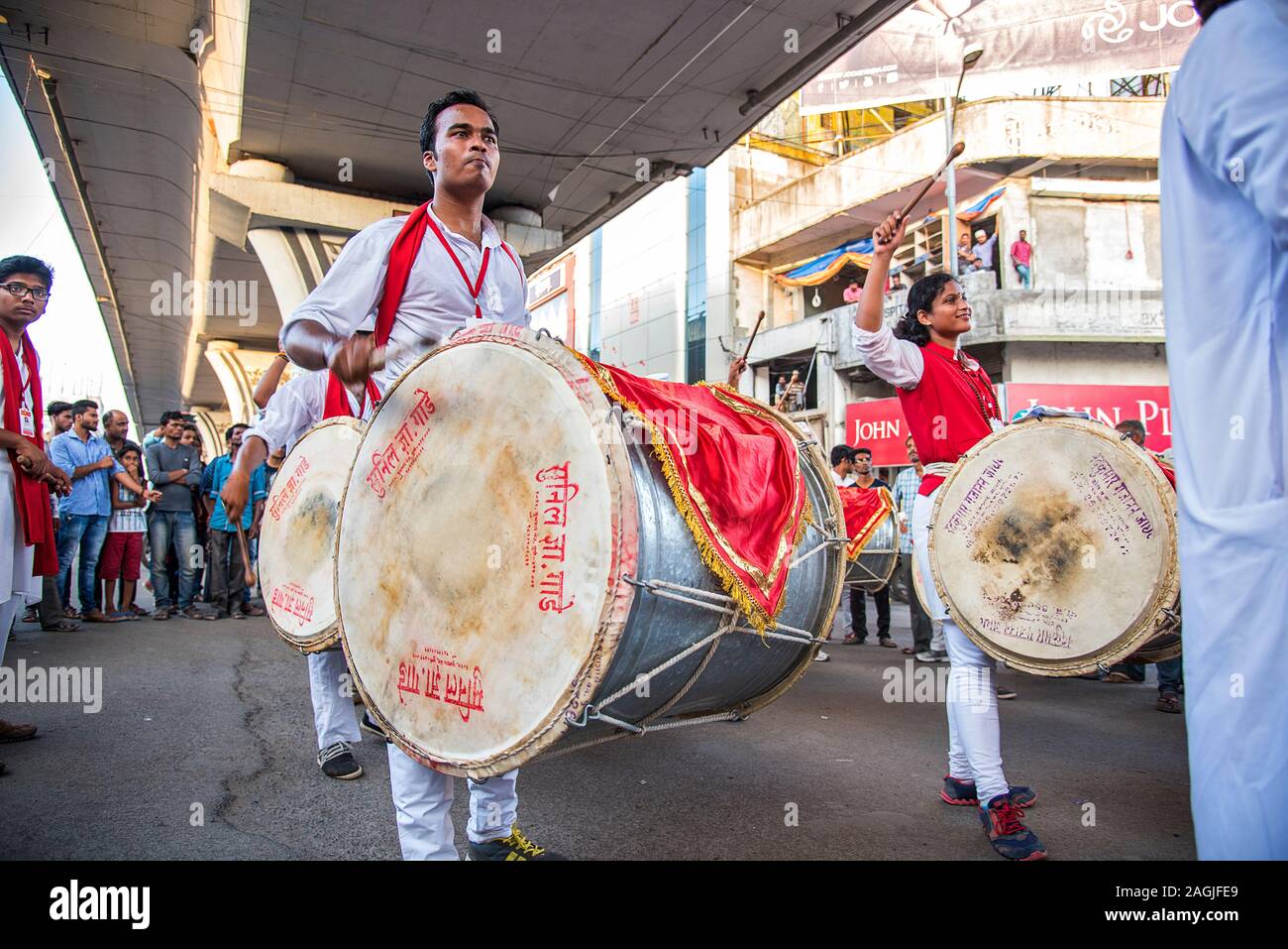 AMRAVATI, MAHARASHTRA, INDIA - SEPTEMBER 05: Lord Ganesha procession ...