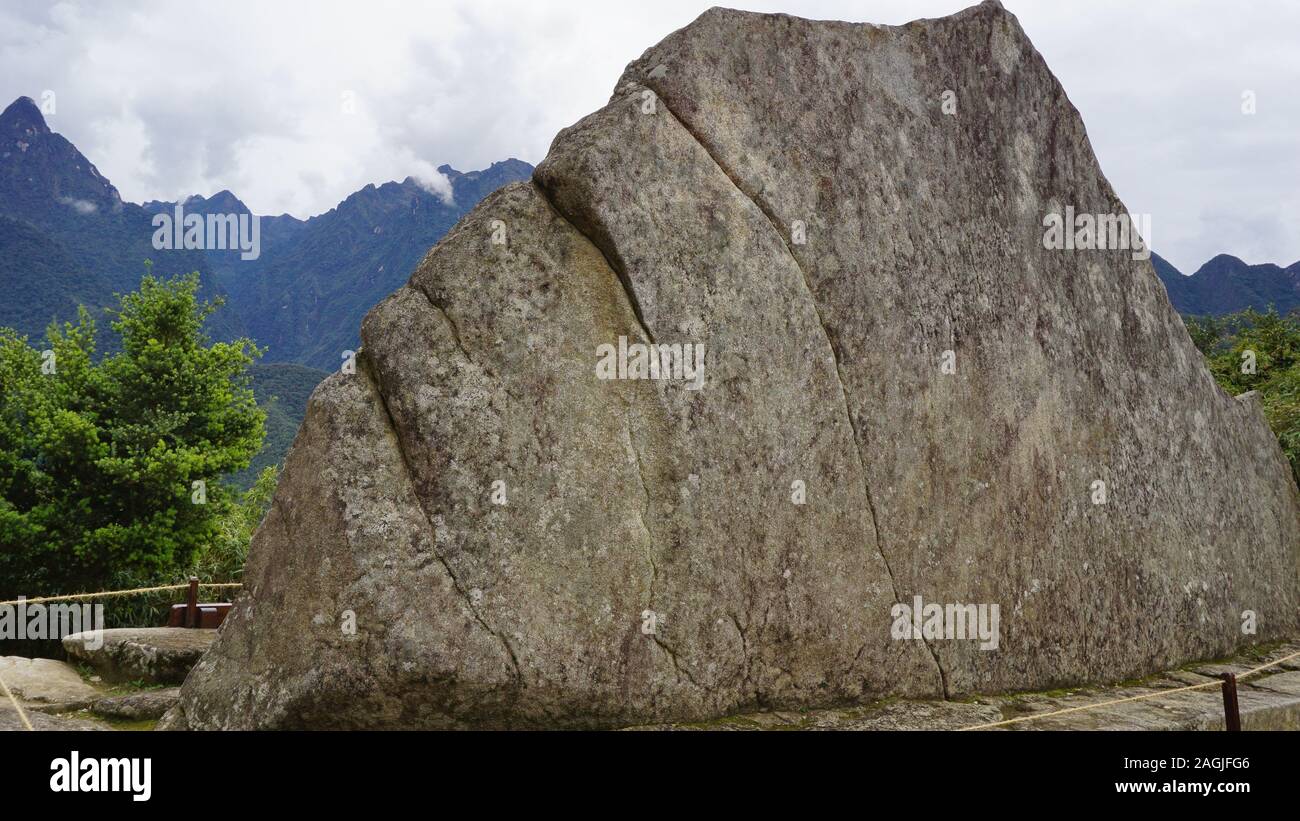 Sacred Rock, an important piece of Inca culture, located in the north ...