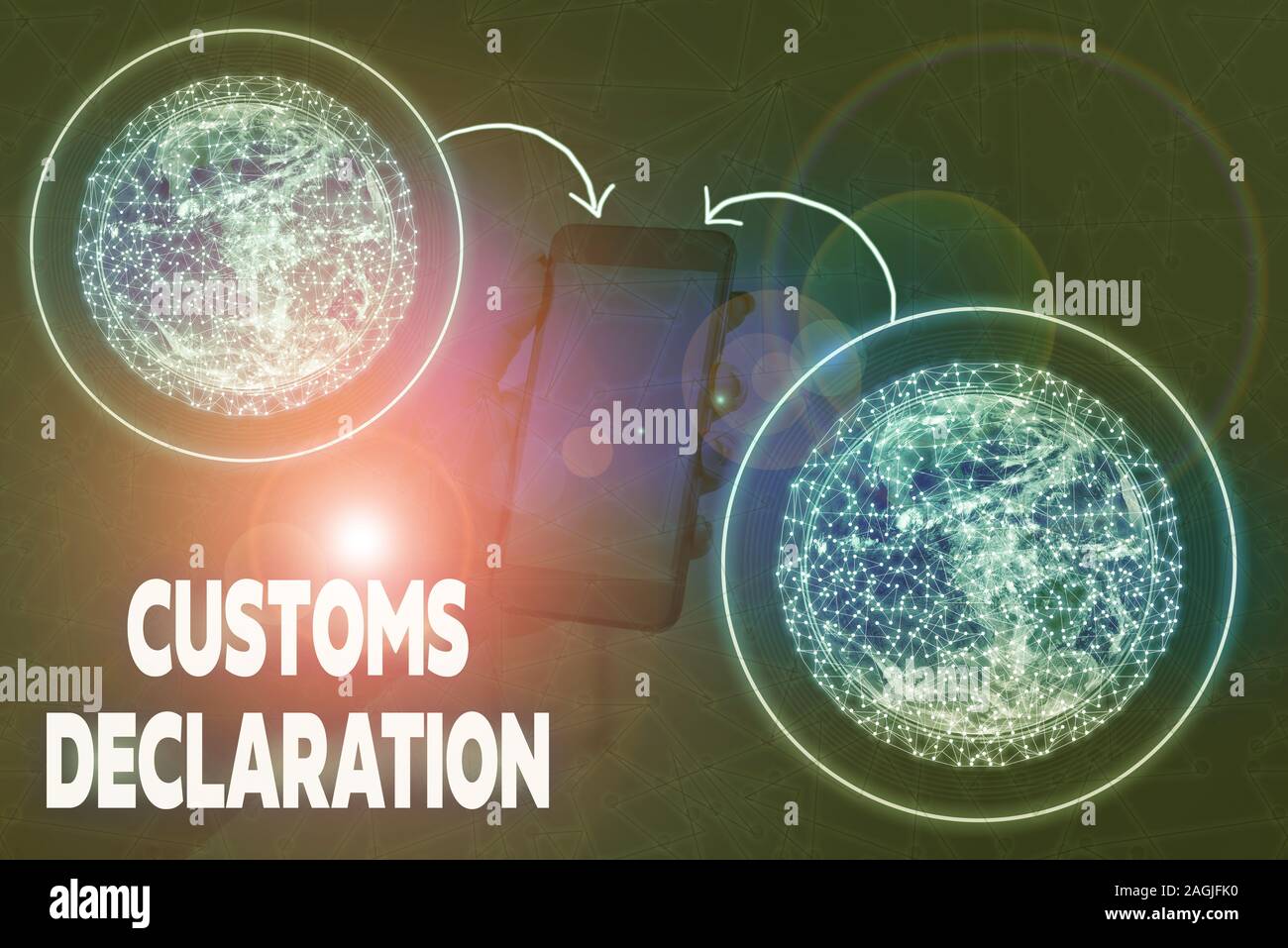 Conceptual hand writing showing Customs Declaration. Concept meaning ...