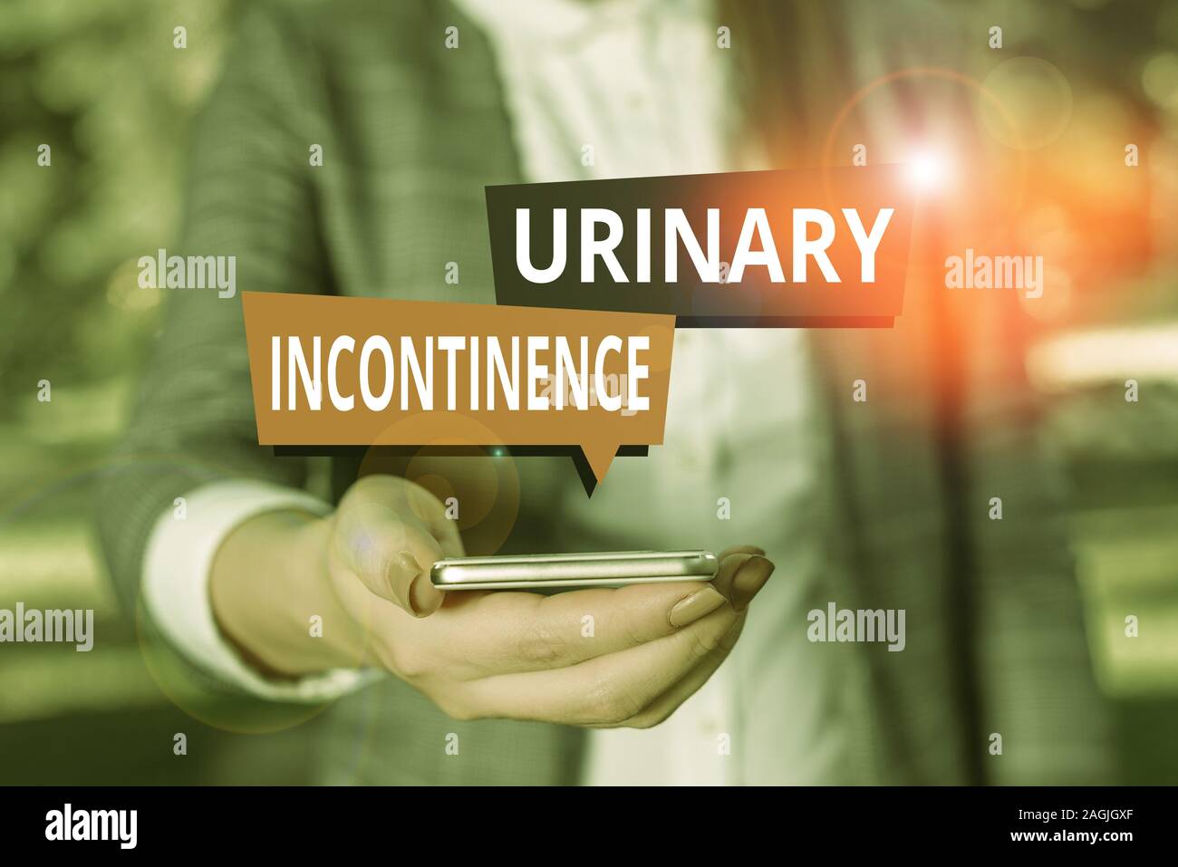 Text sign showing Urinary Incontinence. Business photo showcasing ...