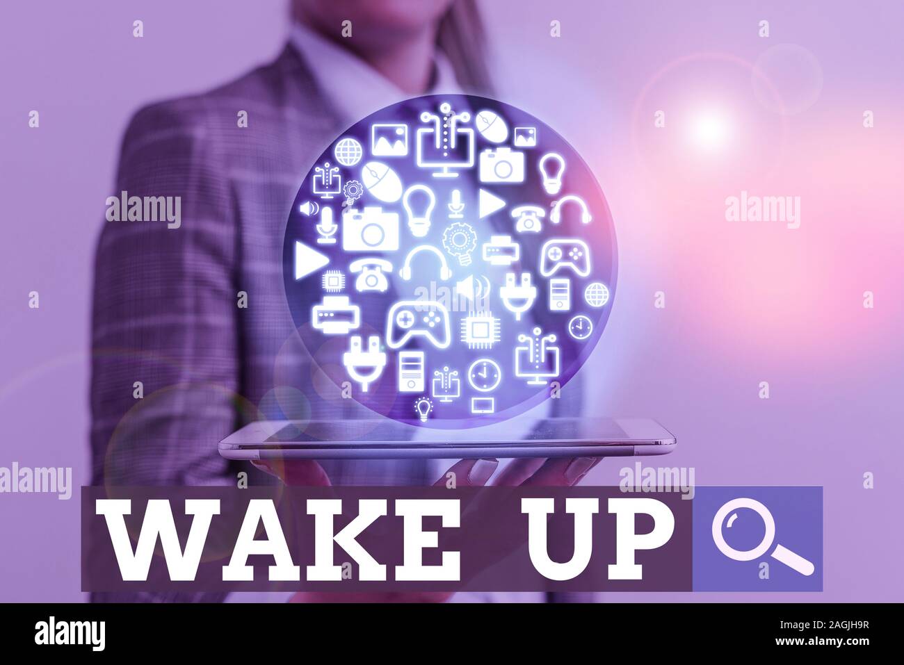 Writing note showing Wake Up. Business concept for an instance of a ...