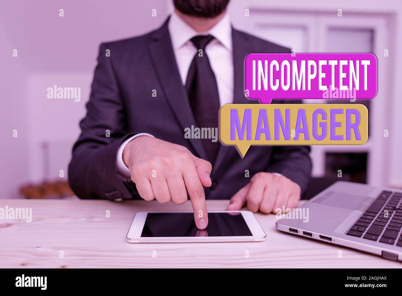Word writing text Incompetent Manager. Business photo showcasing ...