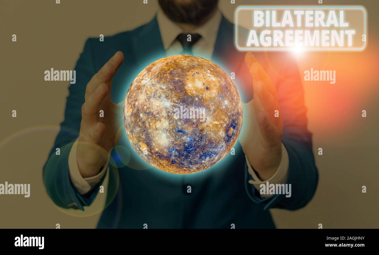 Conceptual hand writing showing Bilateral Agreement. Concept meaning ...