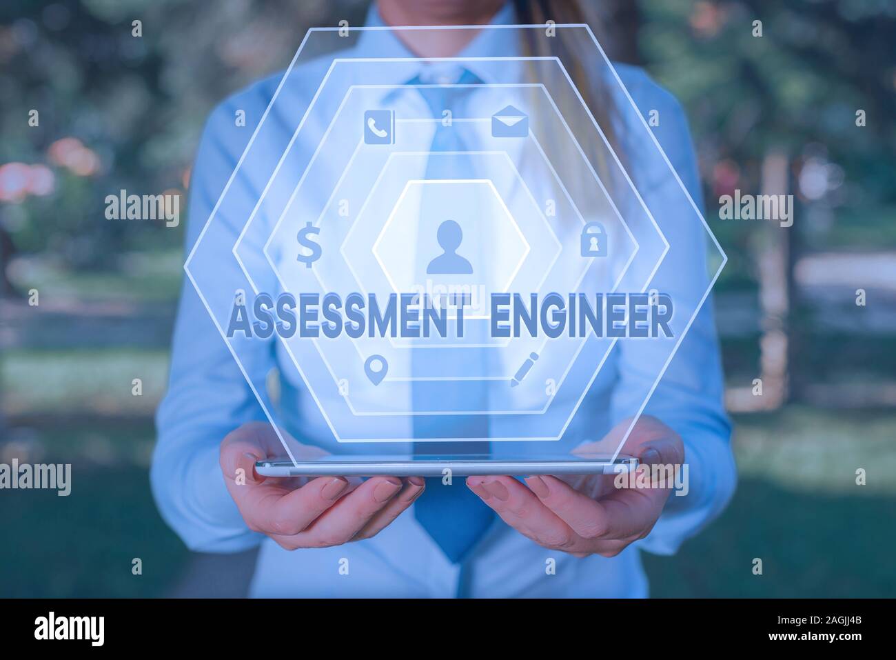 Handwriting text writing Assessment Engineer. Conceptual photo gives ...