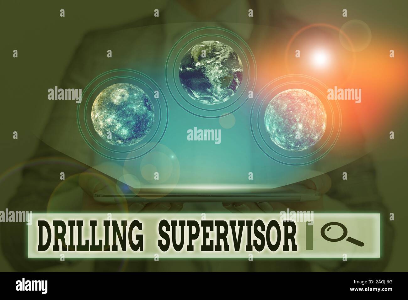 Writing note showing Drilling Supervisor. Business concept for in ...