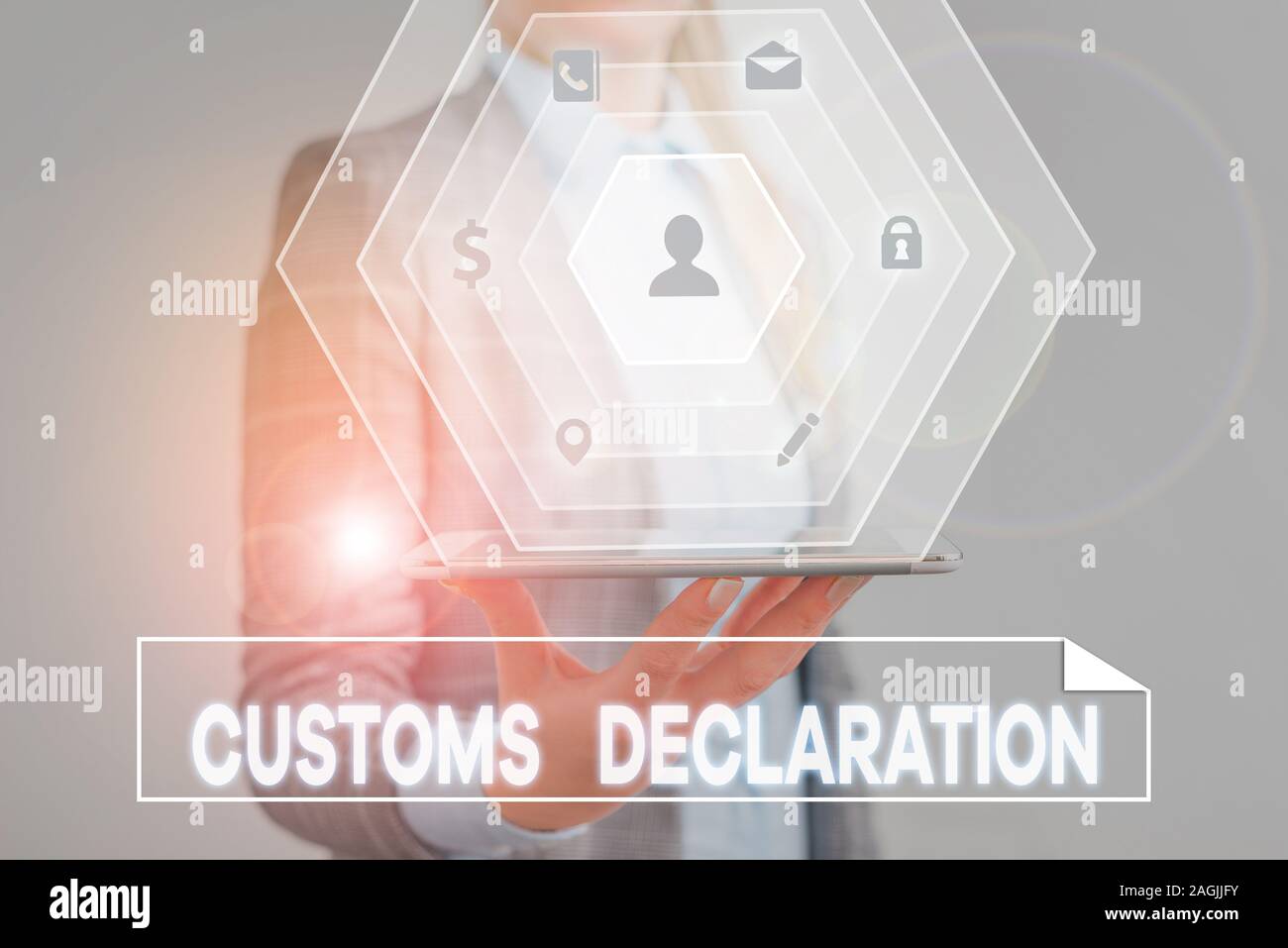 Conceptual hand writing showing Customs Declaration. Concept meaning ...
