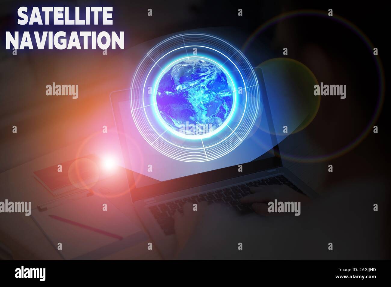 Conceptual hand writing showing Satellite Navigation. Concept meaning ...