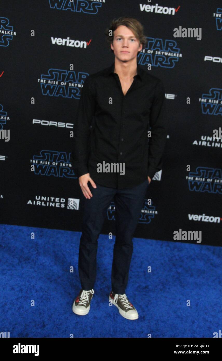 Hollywood, California, USA 16th December 2019 Actor Chase Liefeld ...