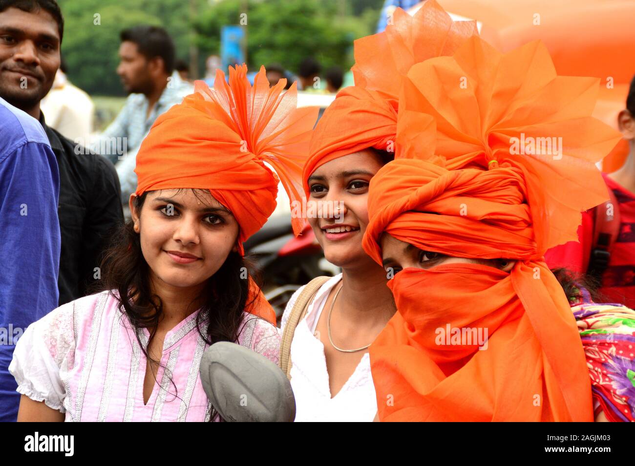 NAGPUR, MAHARASHTRA, INDIA, AUGUST - 15 : Unidentified people ...