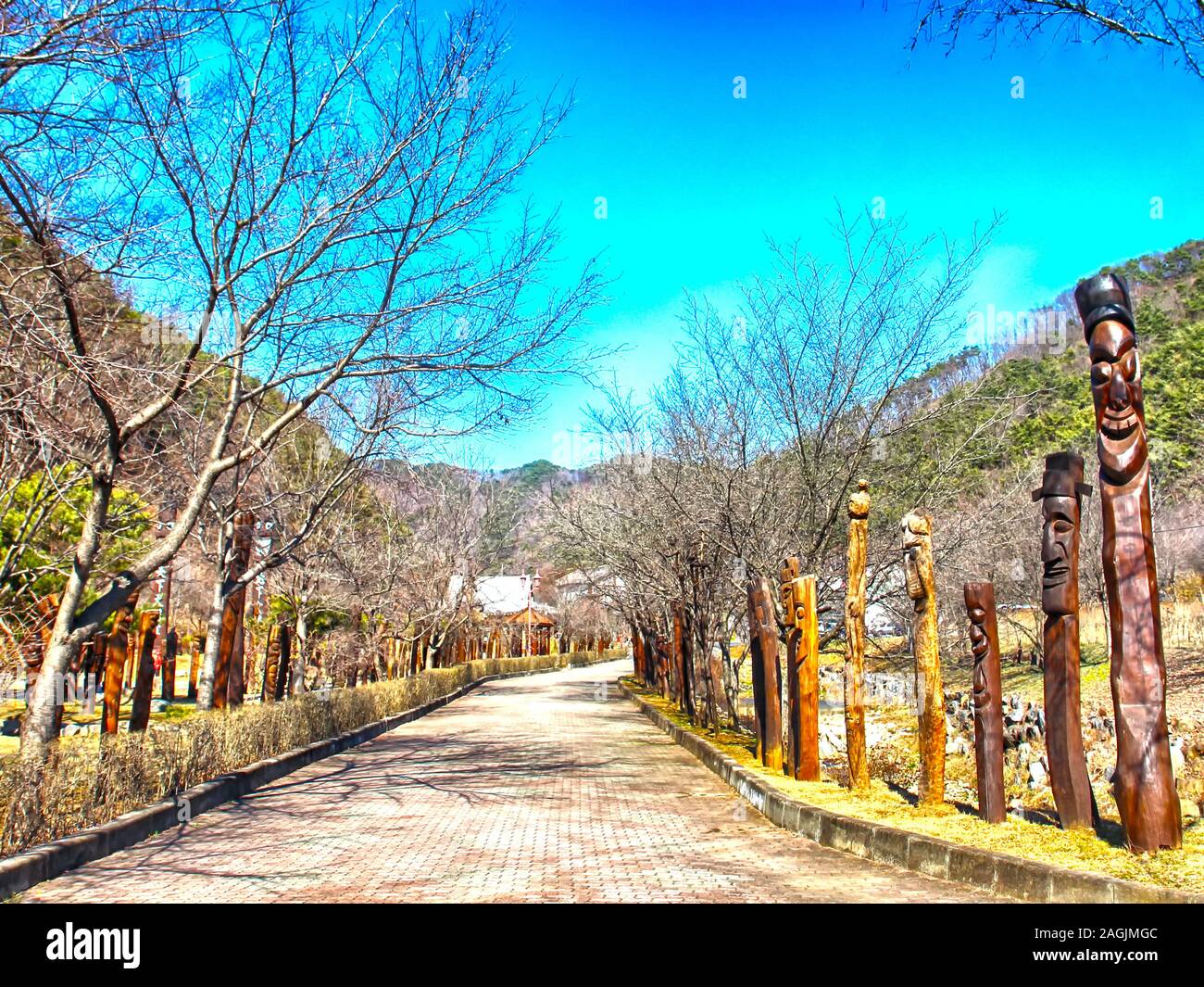 Korea totem pole jangseung hi-res stock photography and images - Alamy
