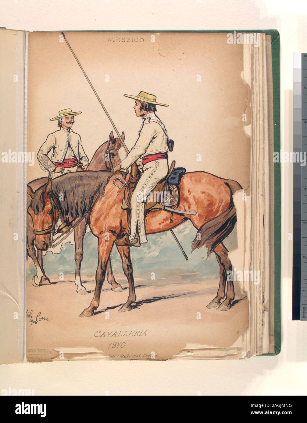 Mexico, 1868-1906. Cavalleria, 1870.; Mexico, 1868-1906. Cavalleria ...
