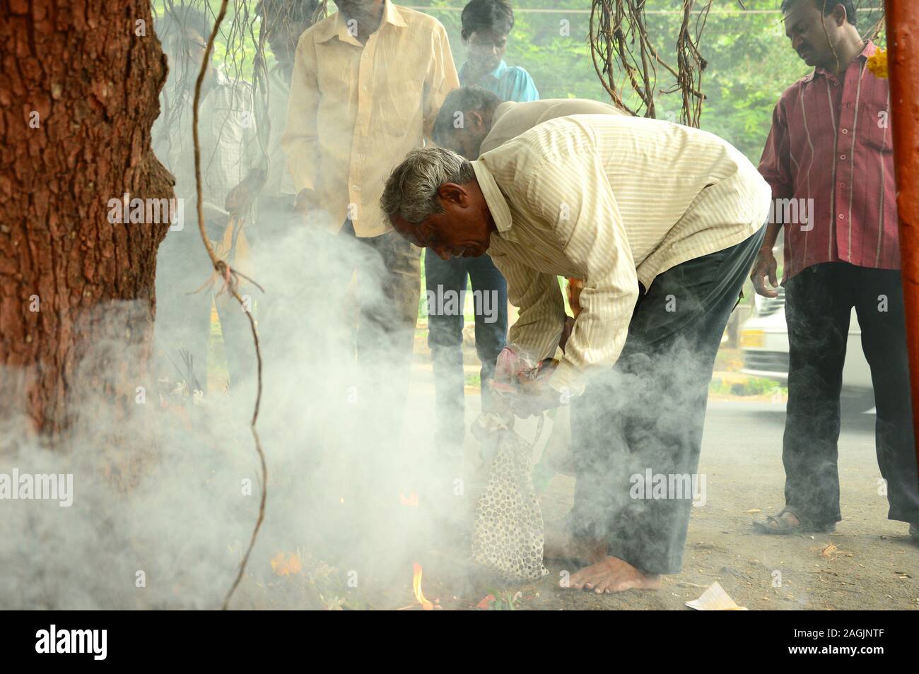 NAGPUR, MAHARASHTRA, INDIA - AUGUST 01 : People worship of Snake God in ...