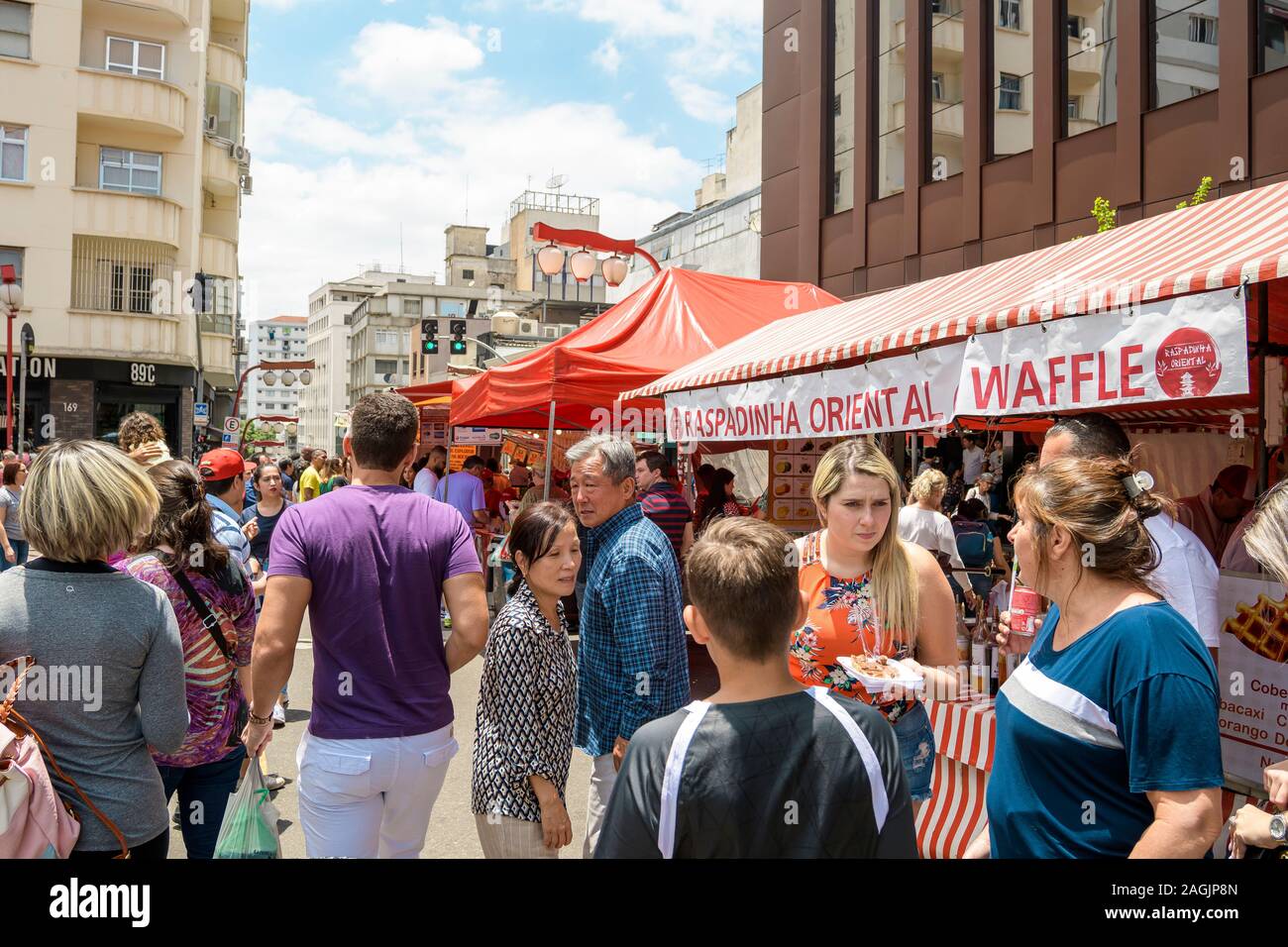 Sao Paulo - SP, Brazil - November 17, 2019: People at Feira Oriental da ...