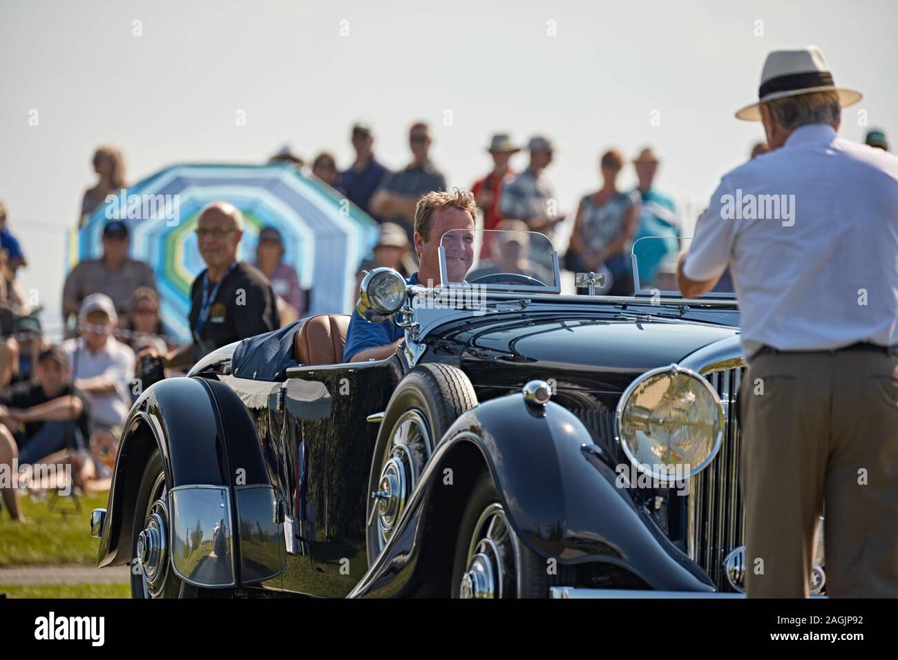 Cobble Beach car show / Audrain Museum Bentley Stock Photo - Alamy