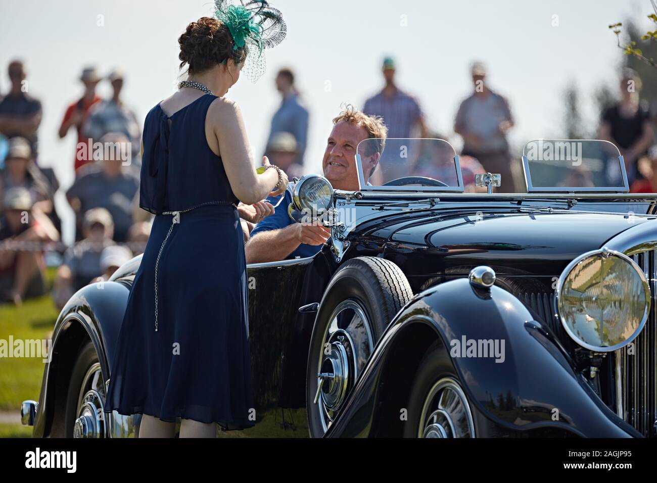 Cobble Beach car show / Audrain Museum Bentley Stock Photo - Alamy