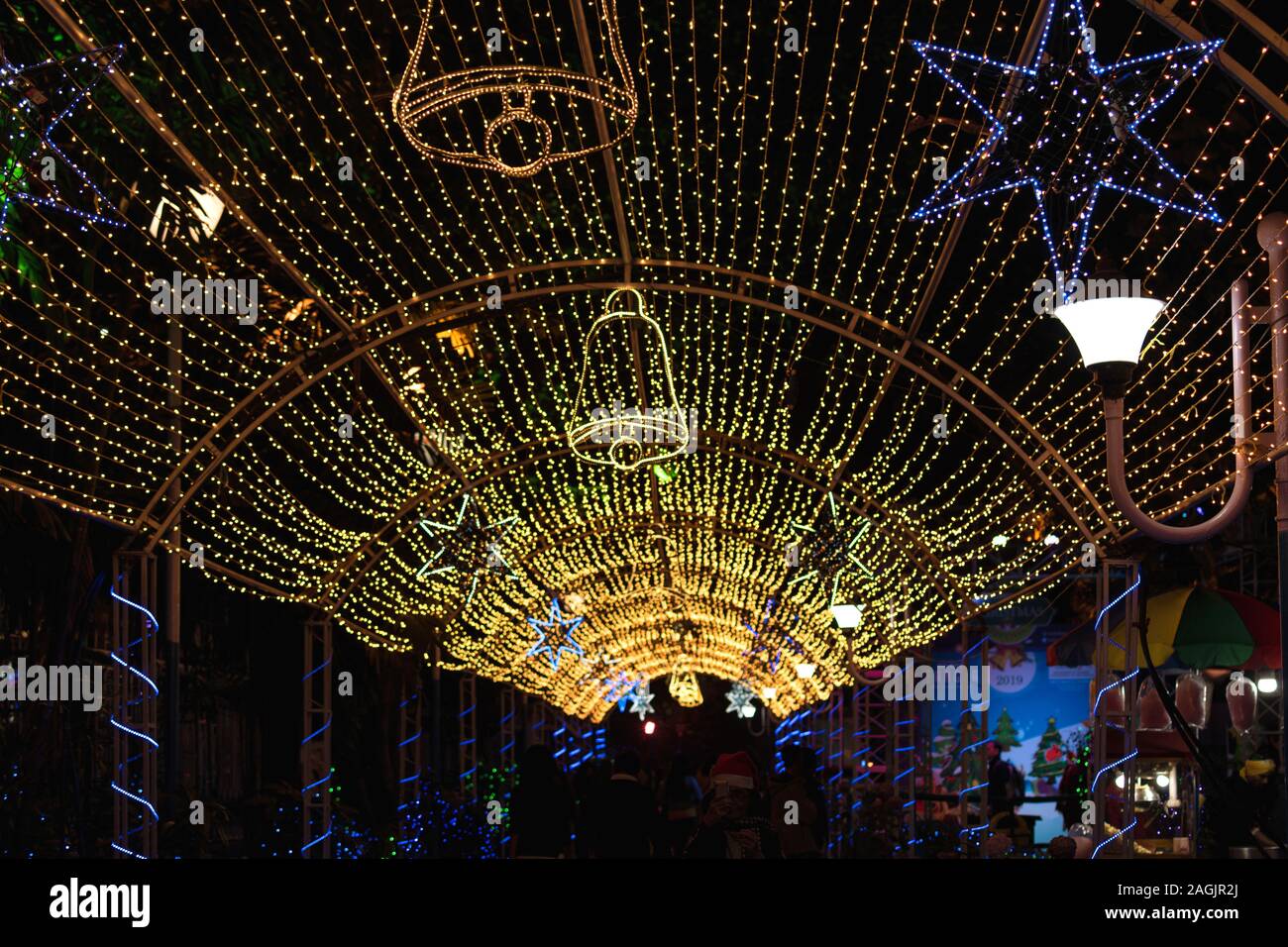 Christmas in Kolkata. New Year's Decoration of the Park street, Kolkata ...
