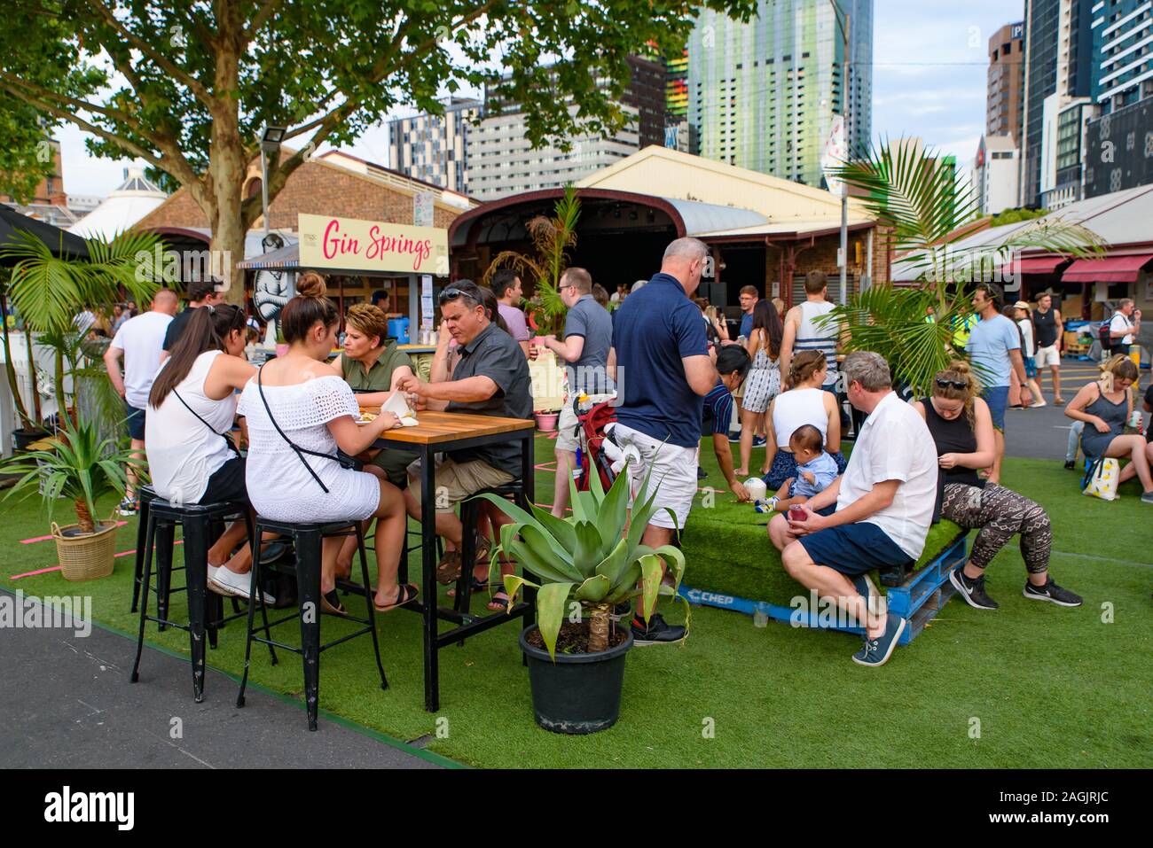 Queen Victoria Night Market for summer in Melbourne, Australia Stock ...