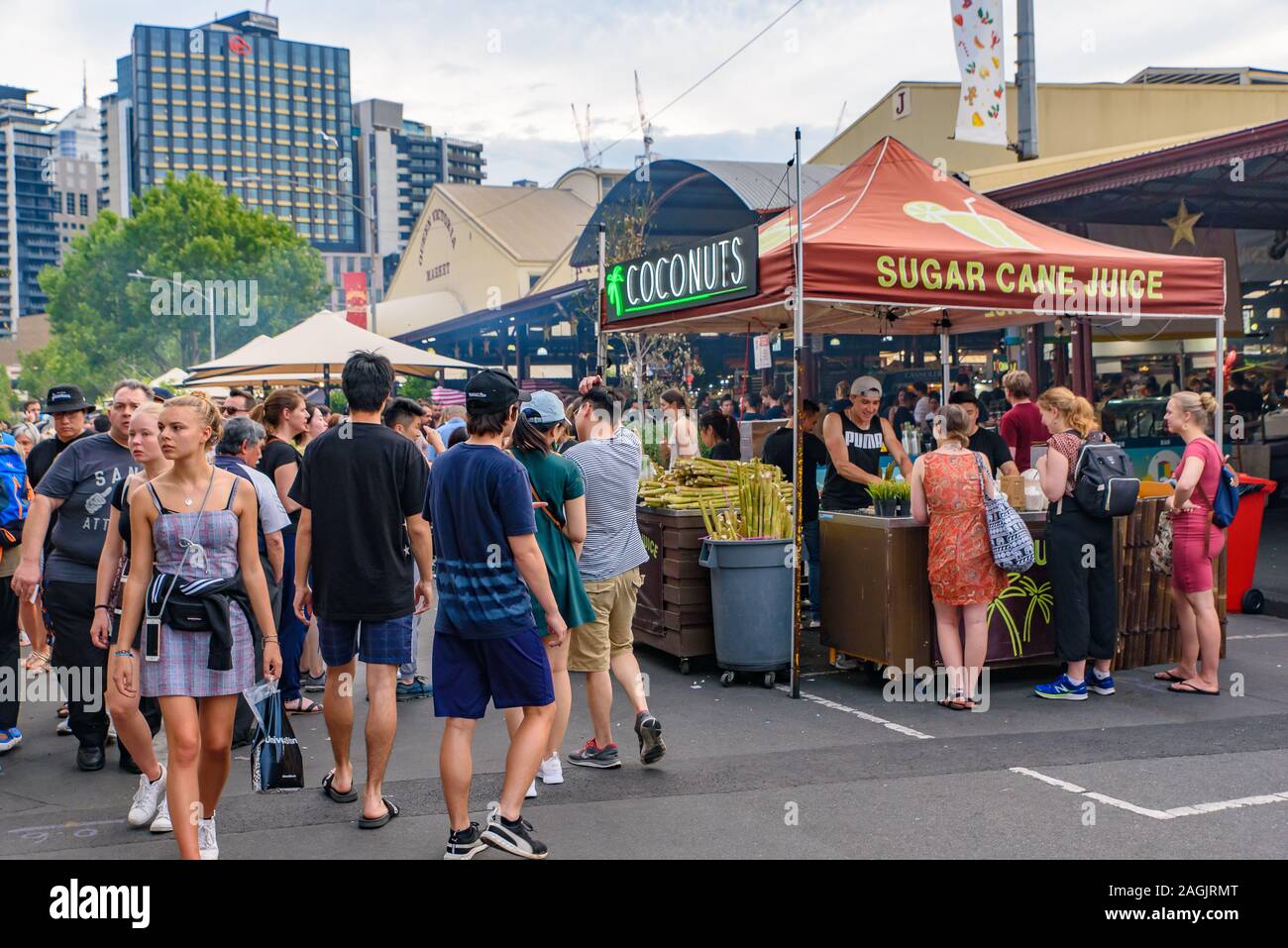 Queen Victoria Night Market for summer in Melbourne, Australia Stock ...