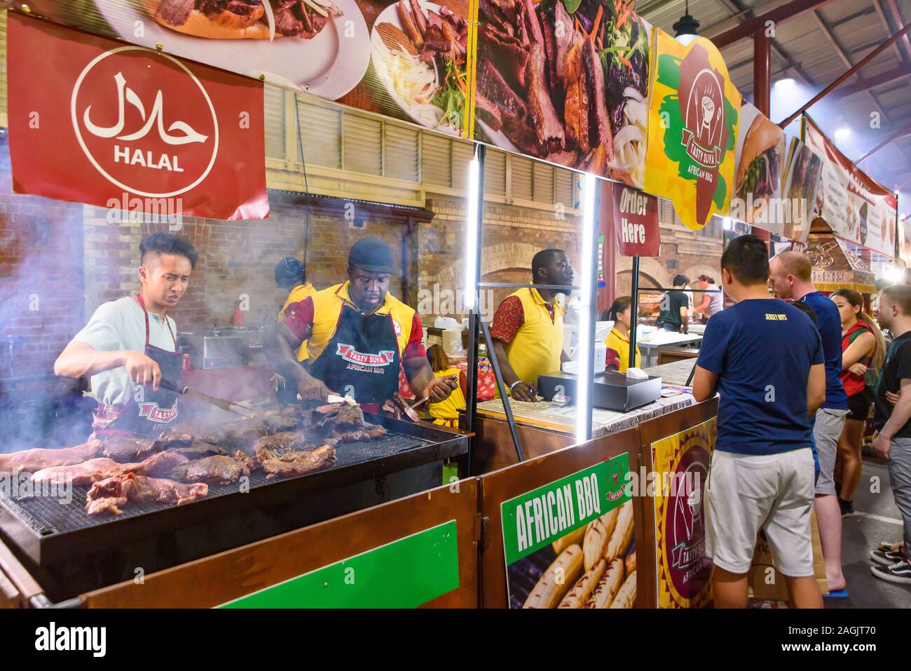 Food stall in Queen Victoria Night Market for summer in Melbourne ...