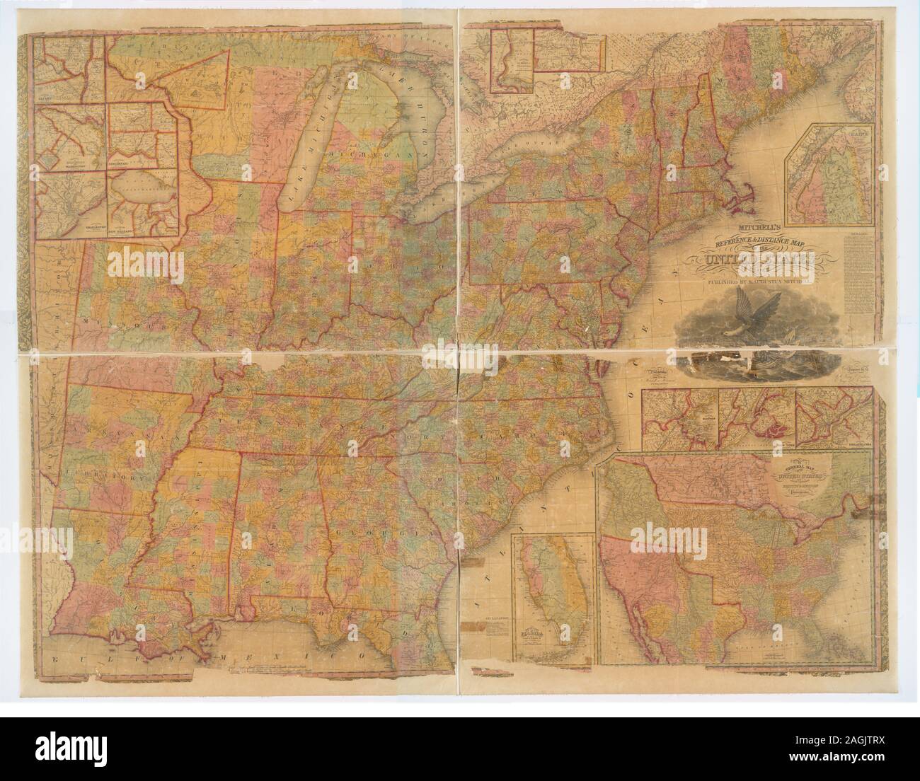 Map of eastern pennsylvania hi-res stock photography and images - Alamy