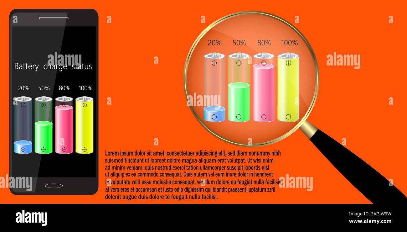 Battery charge status. vector illustration Stock Vector Image & Art - Alamy