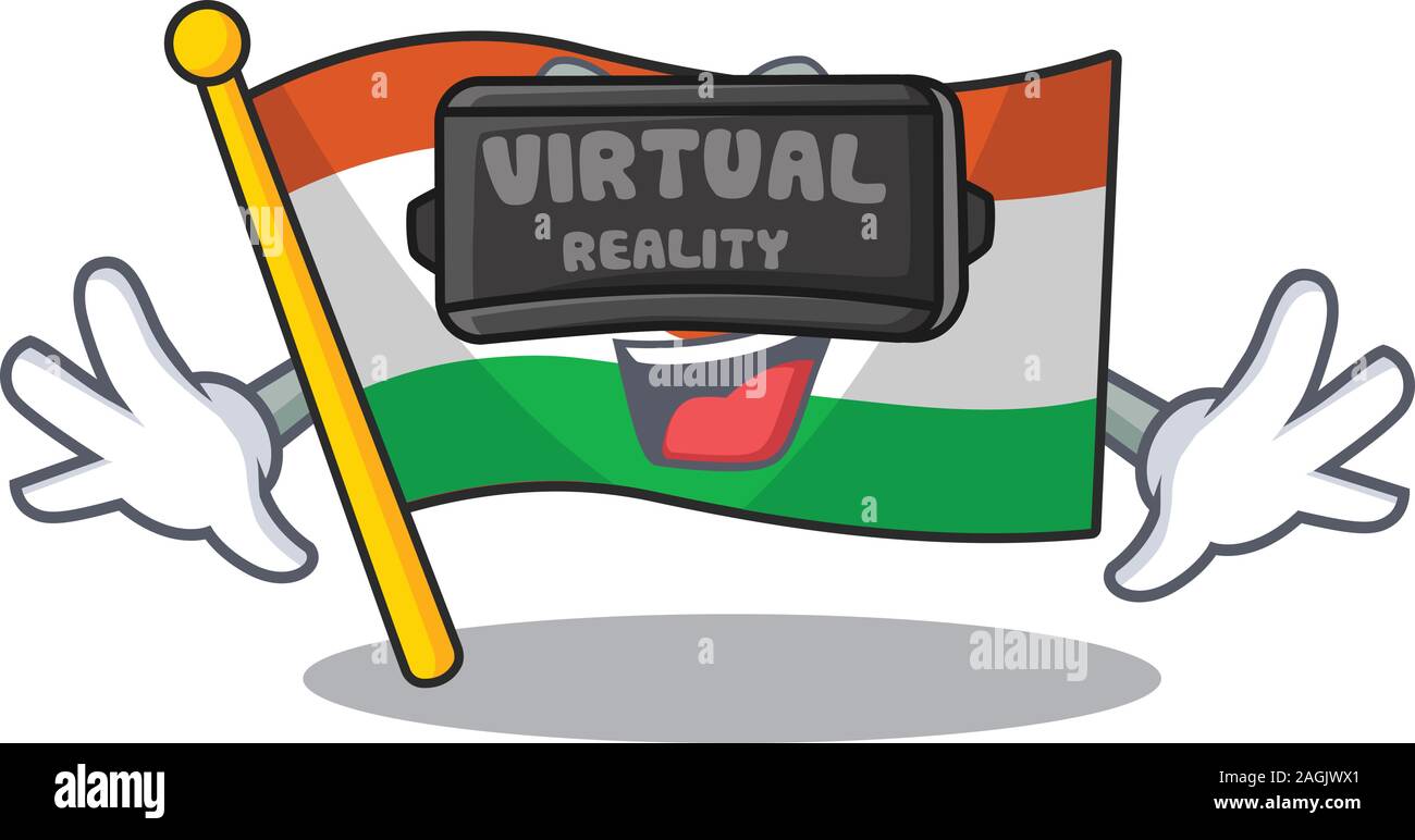 cool flag niger Scroll character using Virtual reality headset Stock ...