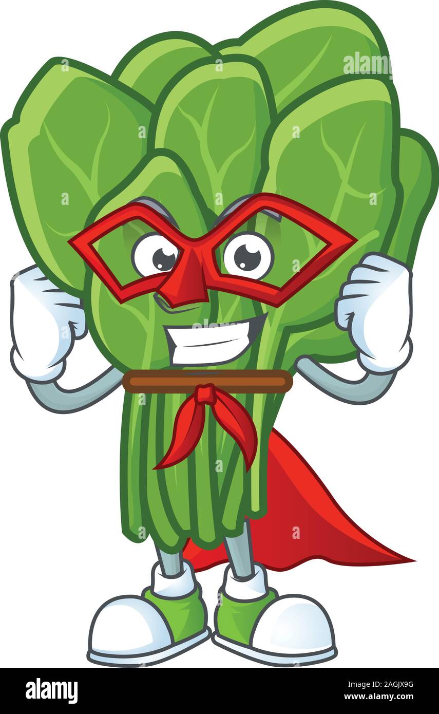 A cartoon of spinach with Super hero costume Stock Vector Image & Art - Alamy