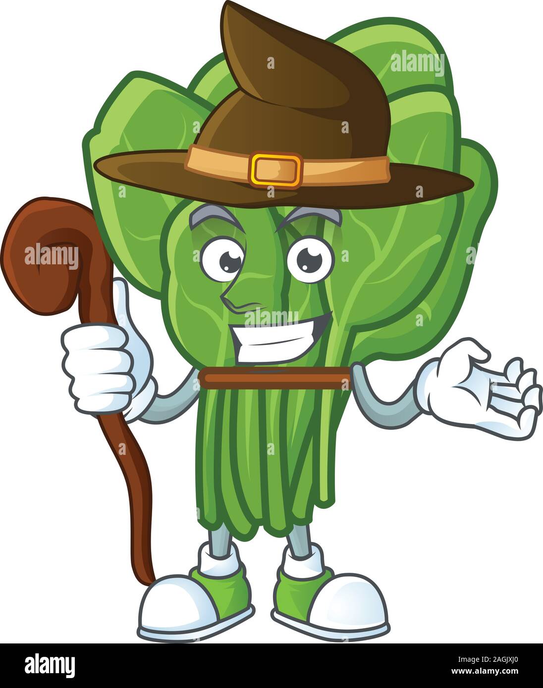 Happy Face Witch spinach cartoon character style Stock Vector Image ...
