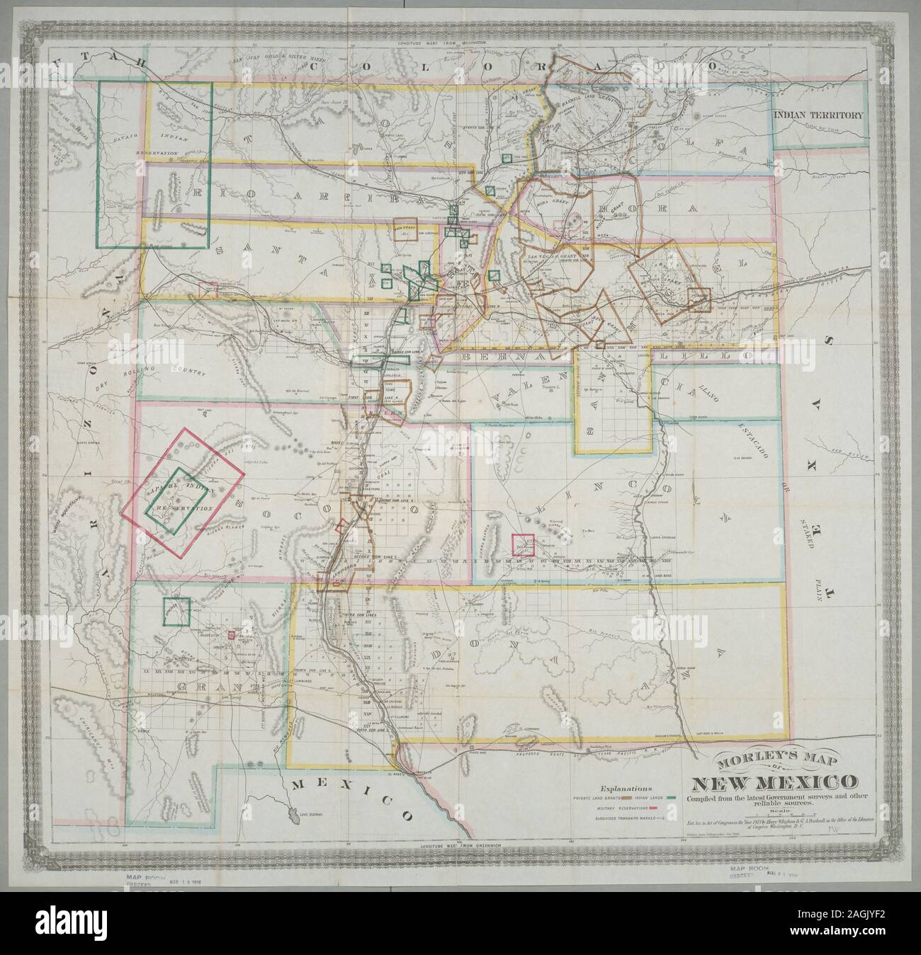 Map of the land grants hi-res stock photography and images - Alamy