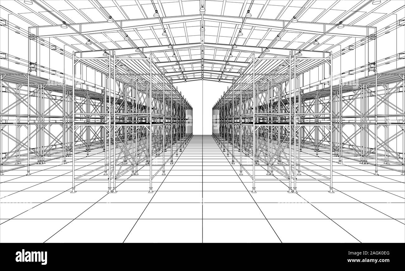 Vector Drawings Of Warehouse