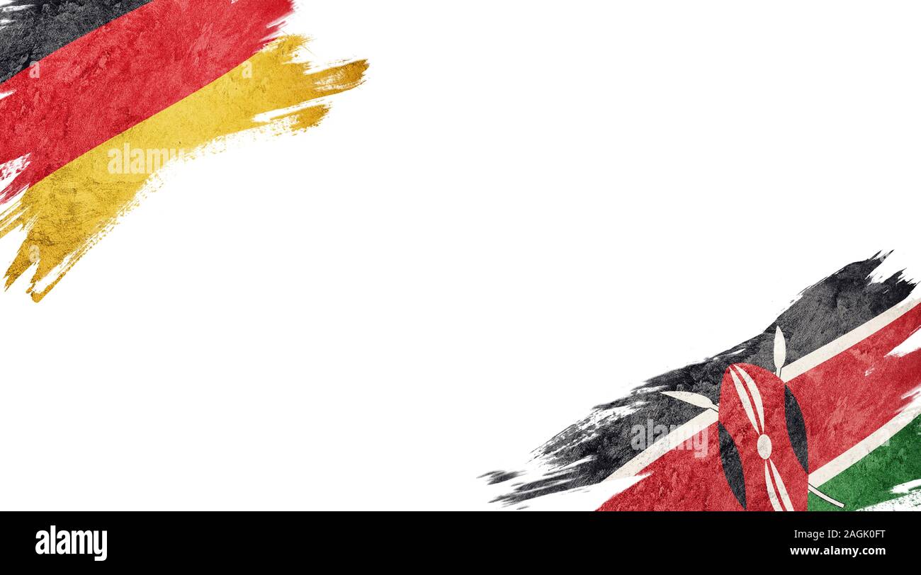 Flags of Germany and Kenya on White Background Stock Photo - Alamy