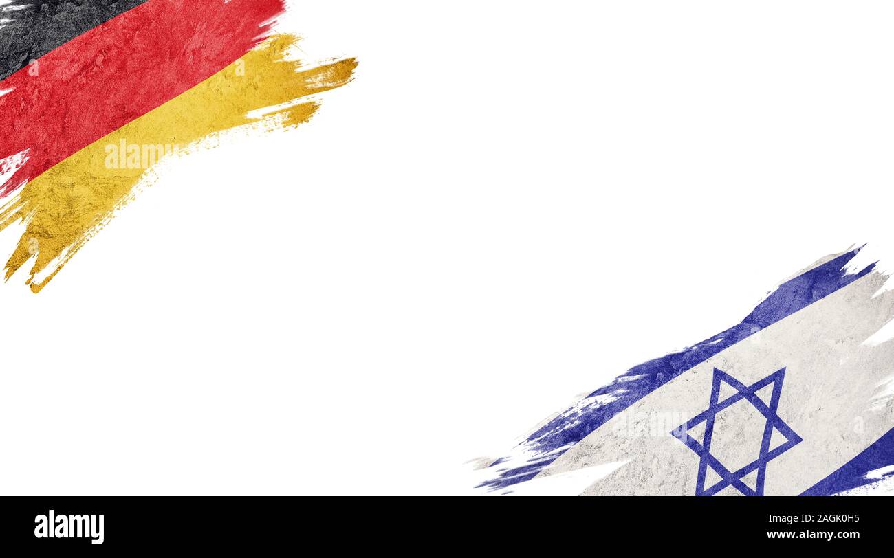 Flags of Germany and Israel on White Background Stock Photo - Alamy