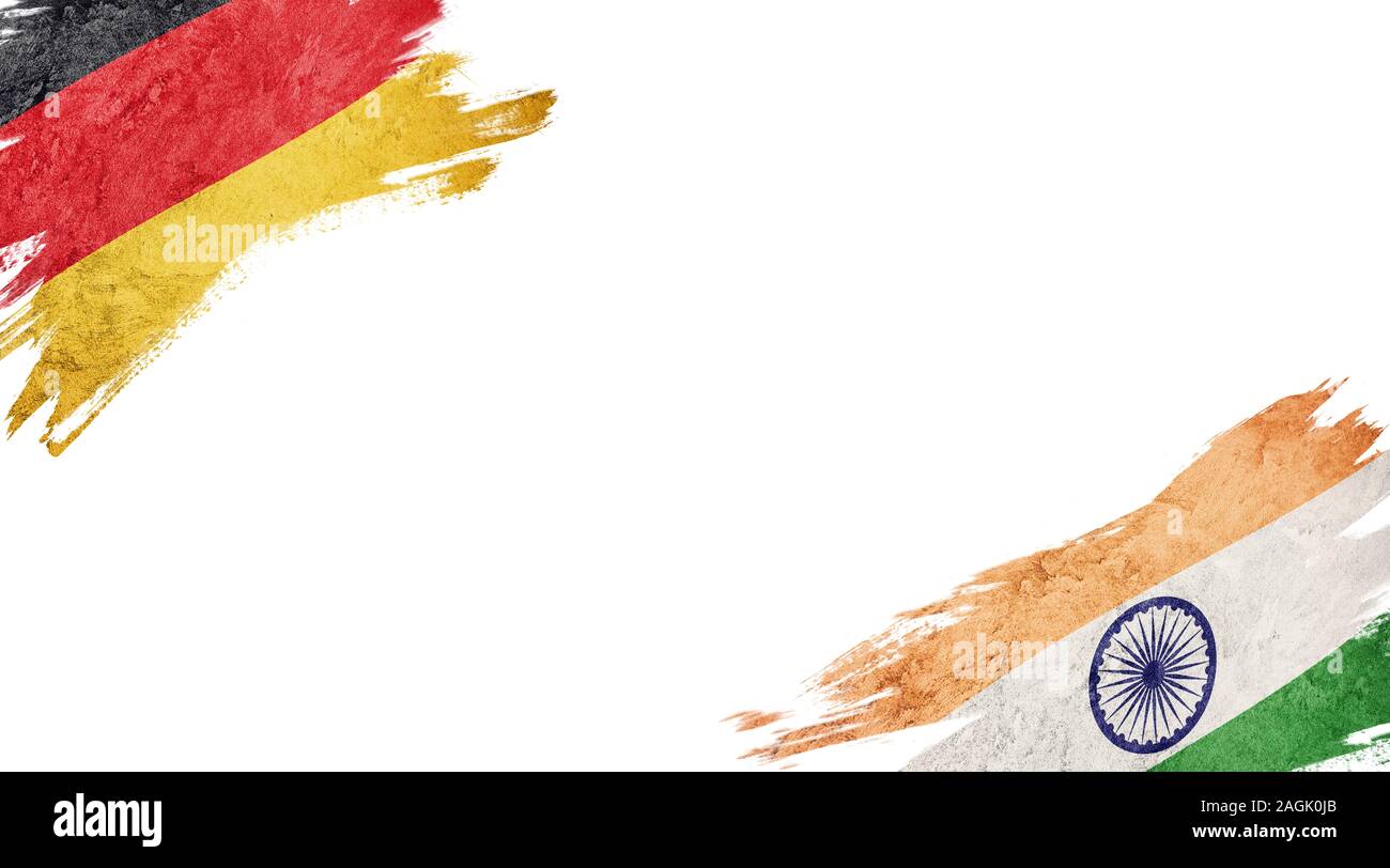 Flags of Germany and India on White Background Stock Photo - Alamy