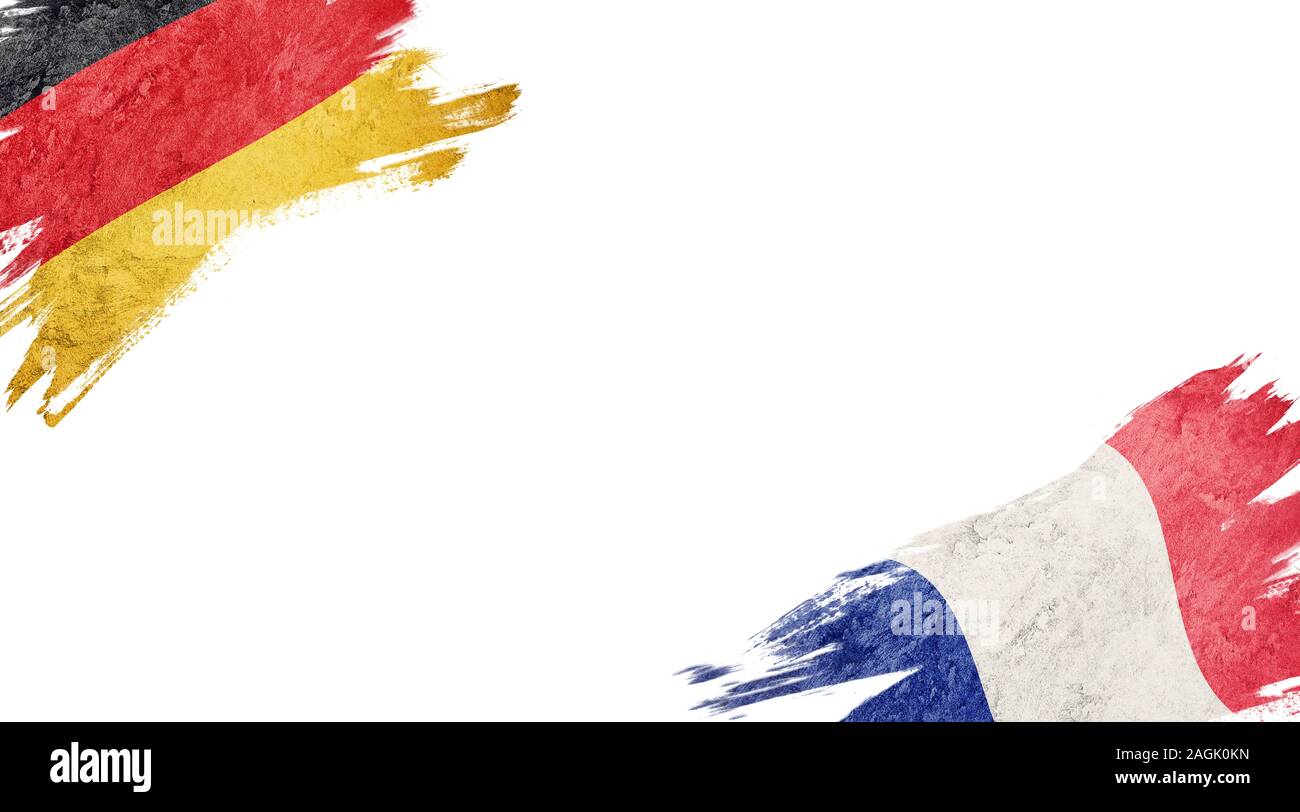 Flags of Germany and France on White Background Stock Photo - Alamy