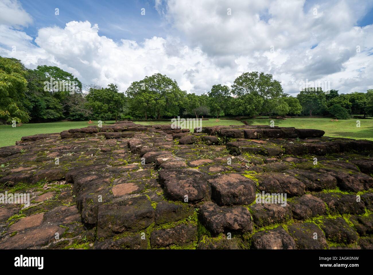 Ruins of the ancient city of Sigiriya Rock Fortress in Sri Lanka Stock ...