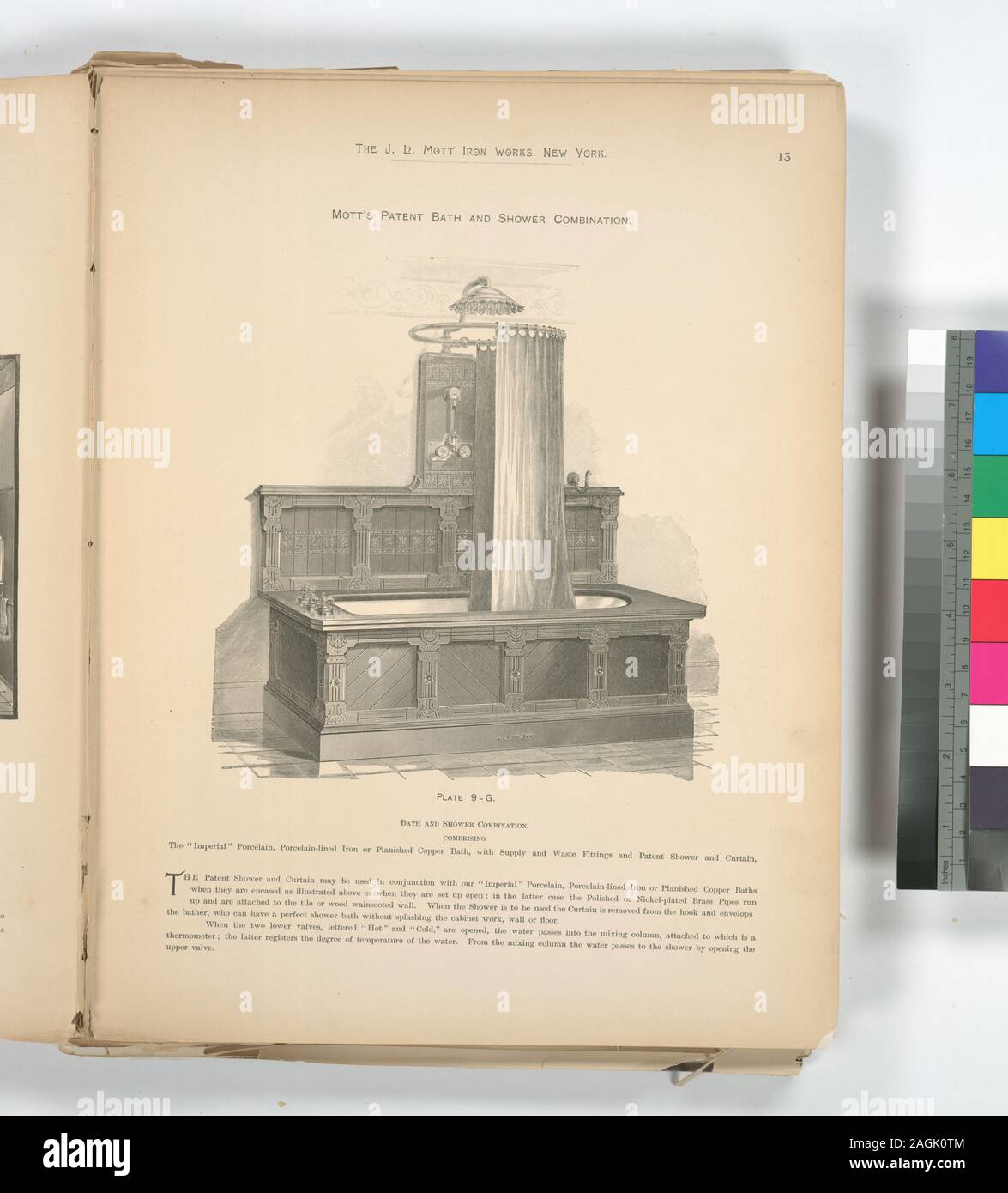 Mott's Patent Bath and Shower Combination.; Mott's Patent Bath and ...