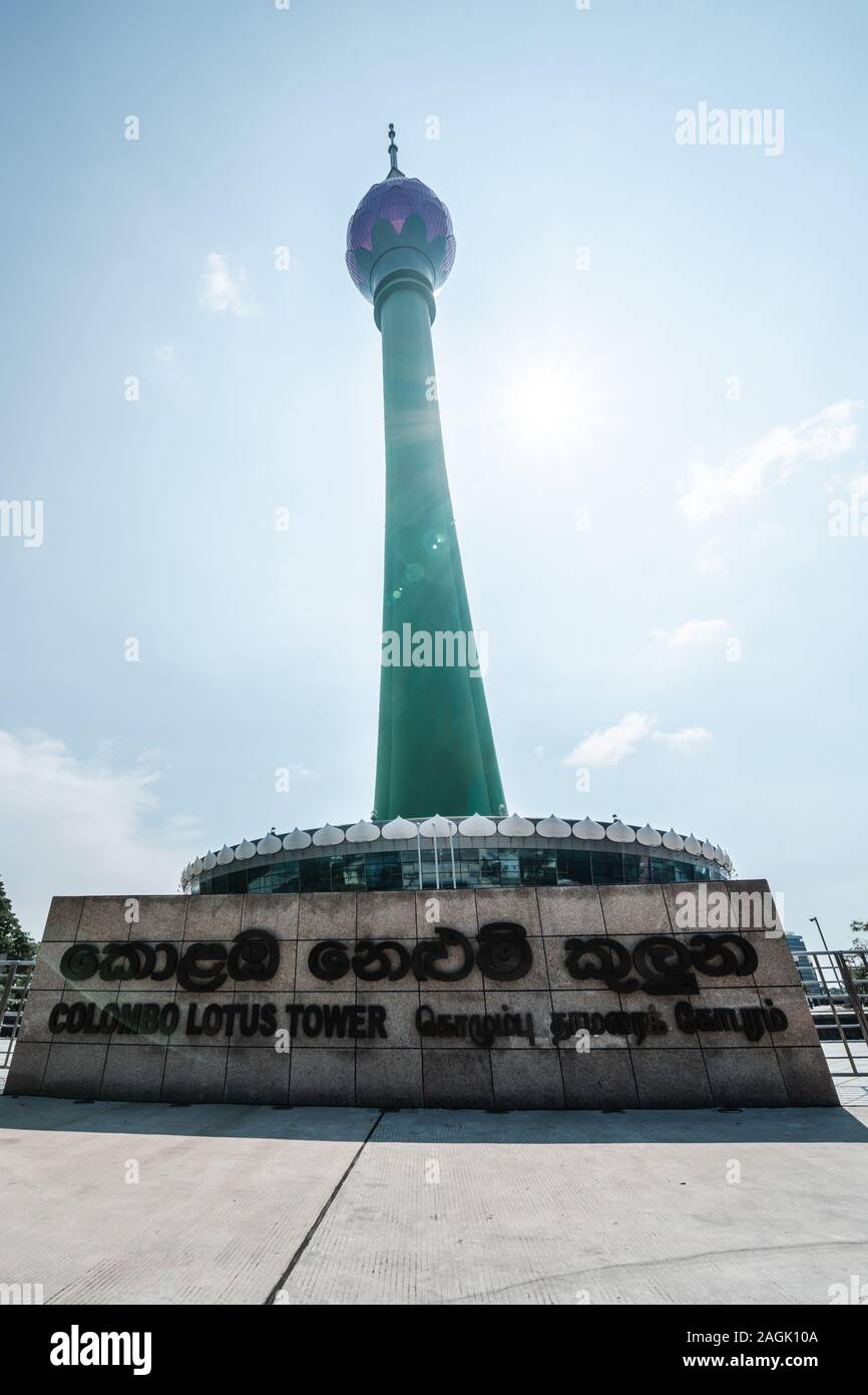 Colombo, Sri Lanka - November 19, 2019: Portrait orientation view of ...