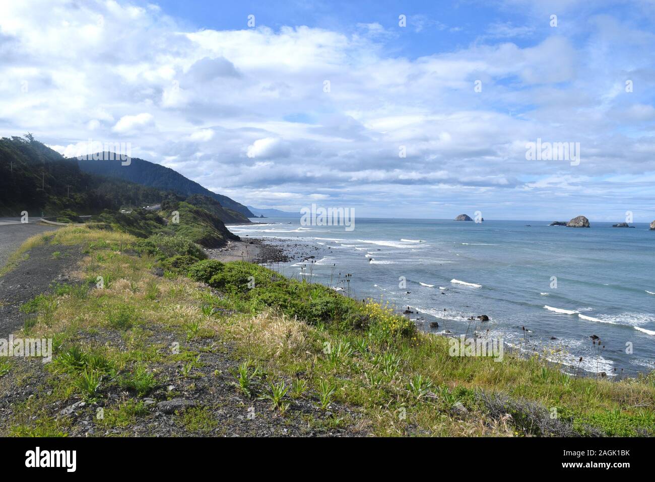 Views of the Oregon coastline from Highway 101 Stock Photo - Alamy