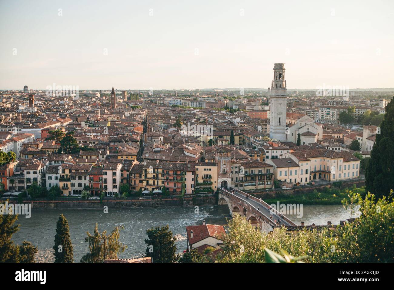 Aerial view verona cathedral italy hi-res stock photography and images ...