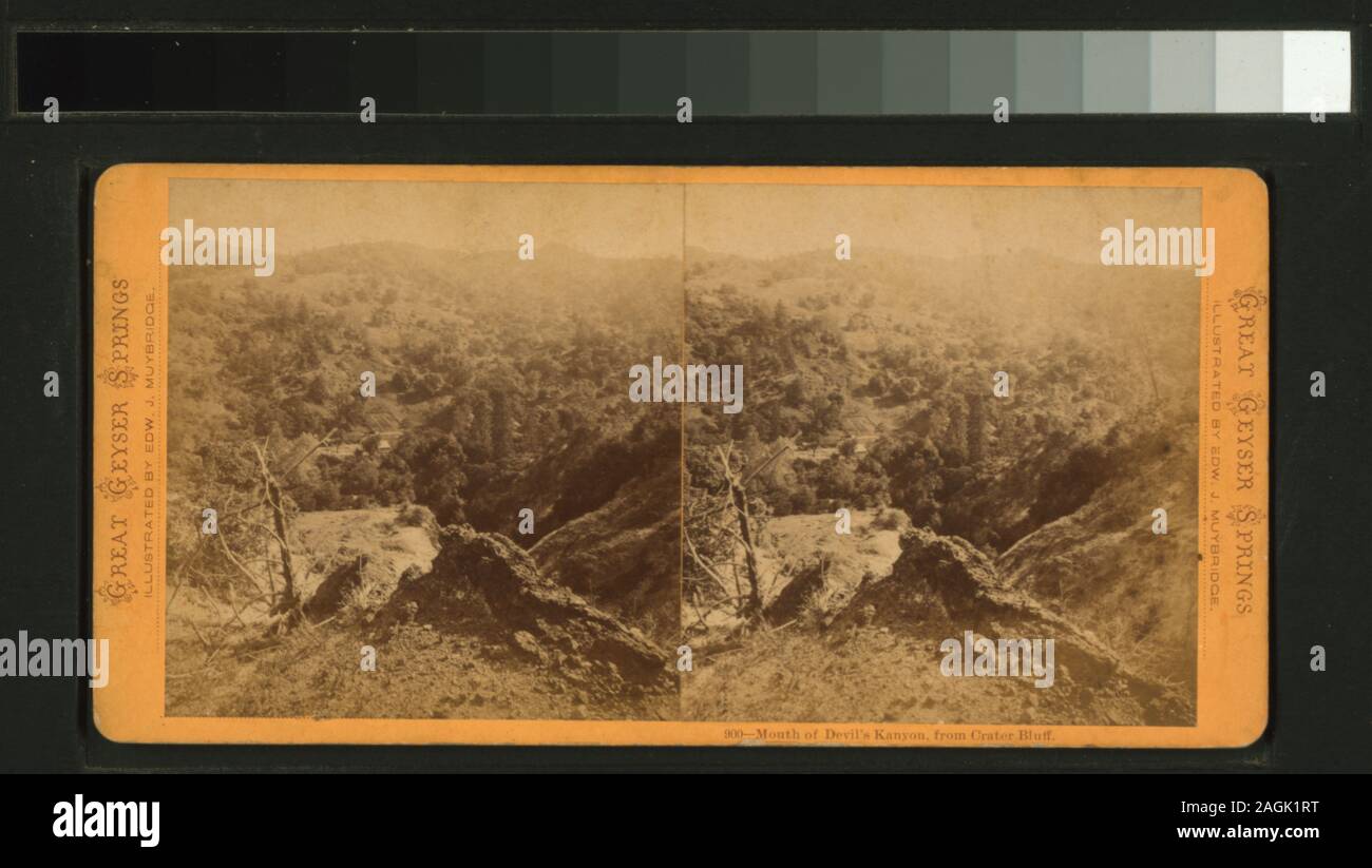 Mouth of the Devil's Kanyon, from Crater Bluff by Eadweard Muybridge ...