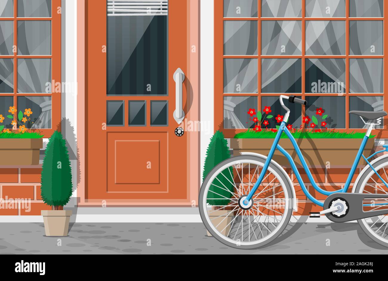 Old street flower Stock Vector Images - Alamy