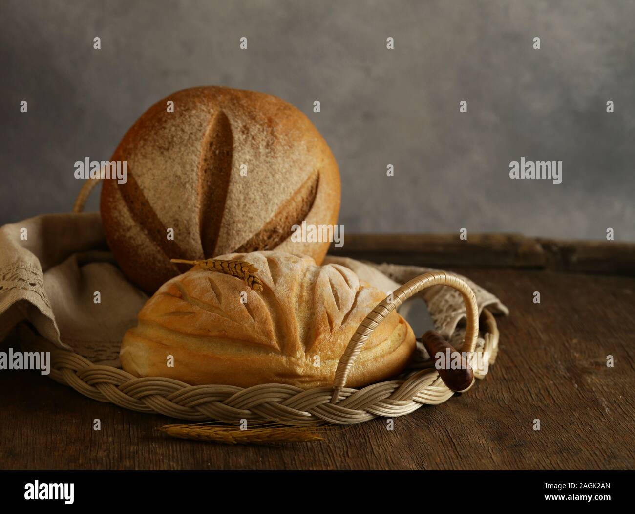 natural homemade whole grain rye bread Stock Photo - Alamy